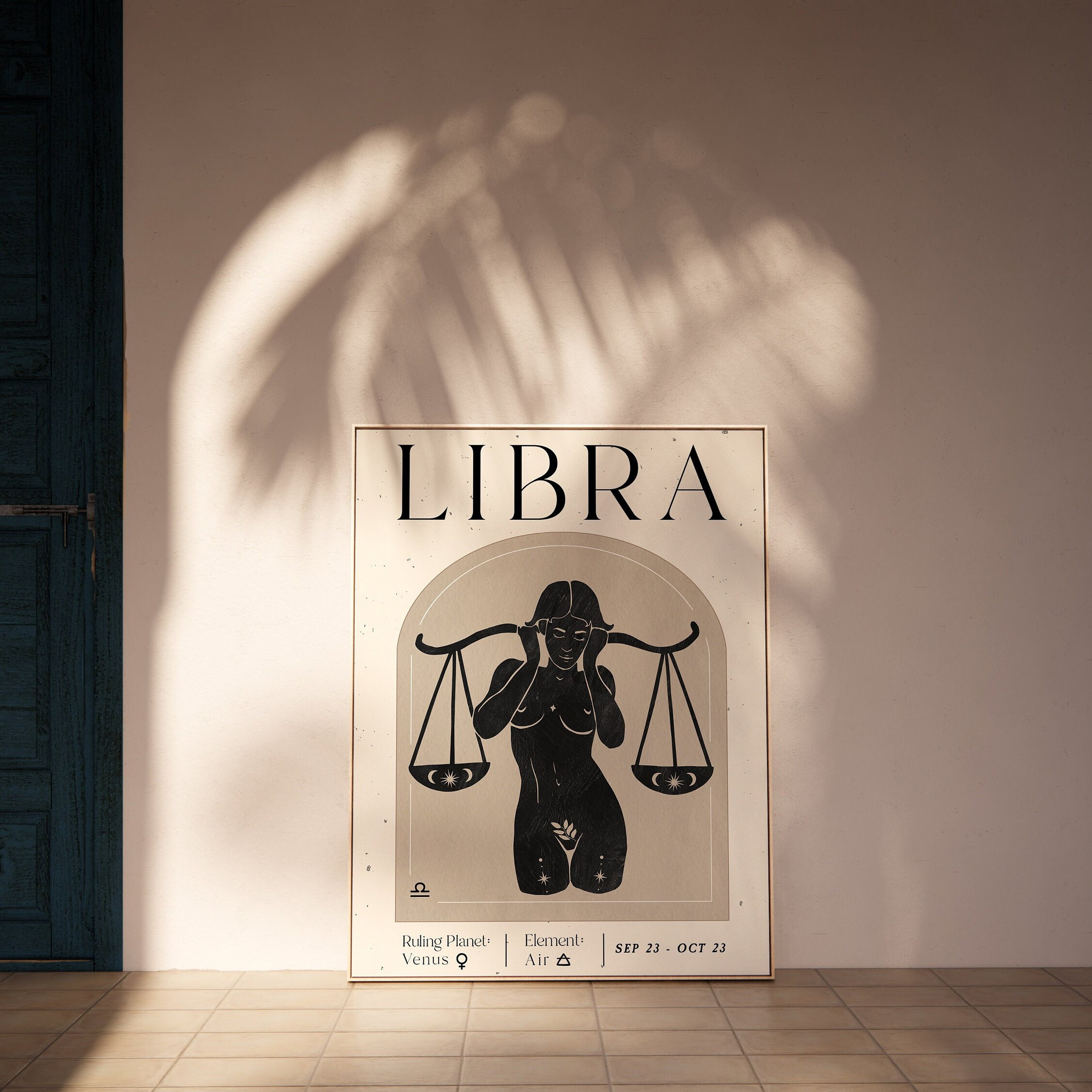 Libra Zodiac Goddess Wall Art Poster/printable Zodiac Art/printable ...