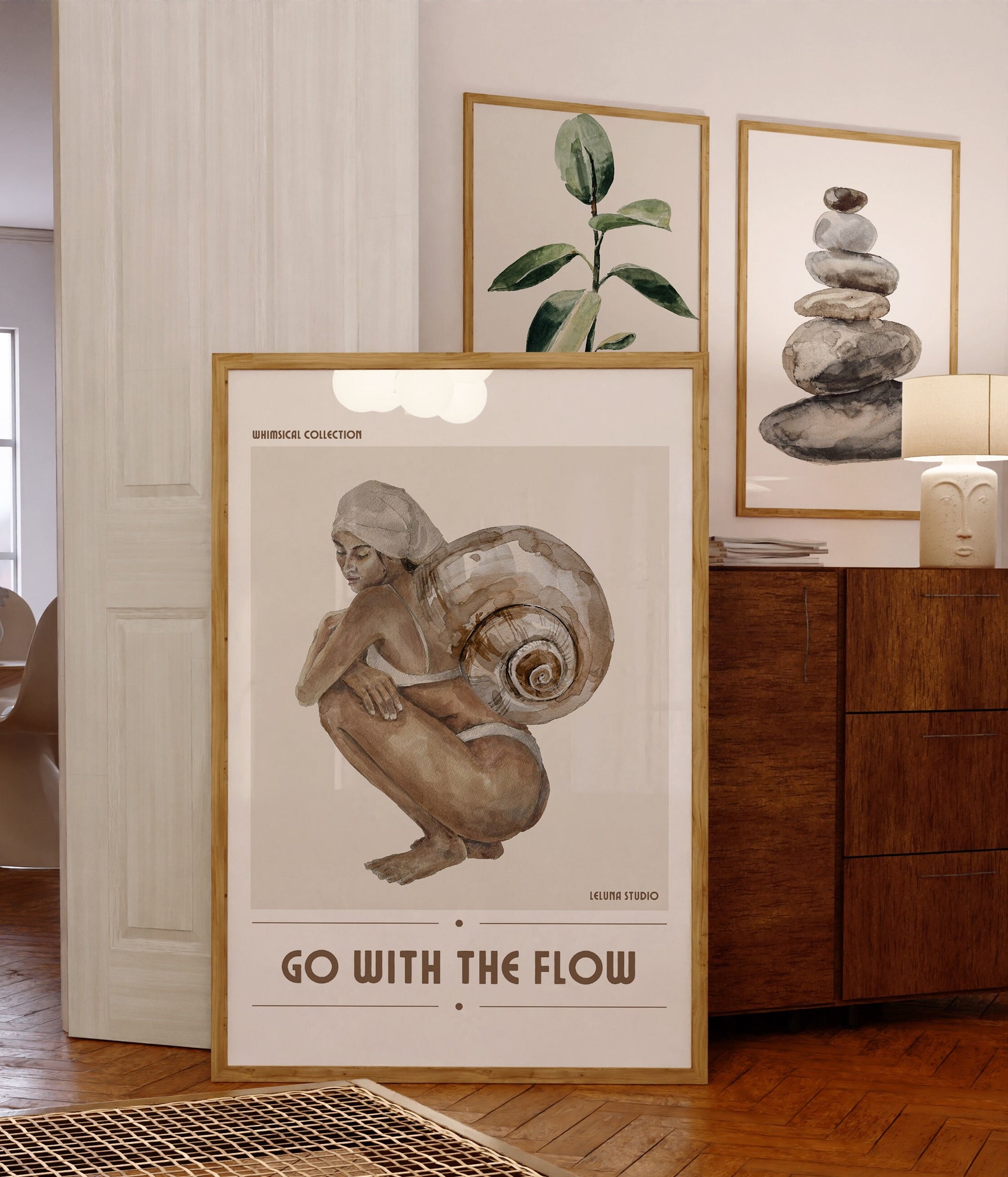 Slow Down Art Print, Snail Art, Inspirational Wall Art, Typography ...