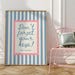 Don't Forget Your Keys Striped Poster - Art for Entryway - Housewarming ...