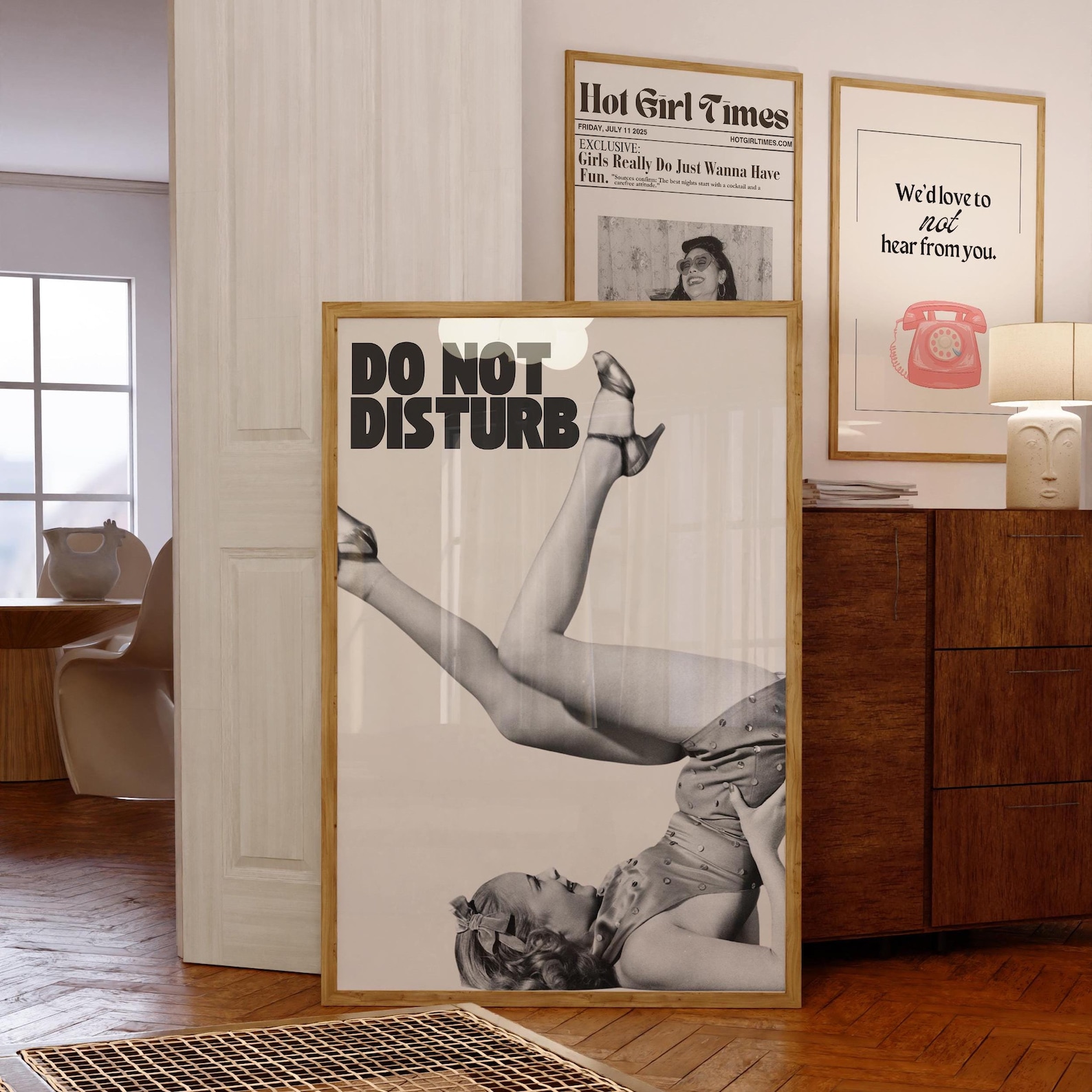 Trendy Retro Do Not Disturb Art Print - Funny Vintage Art Poster ...