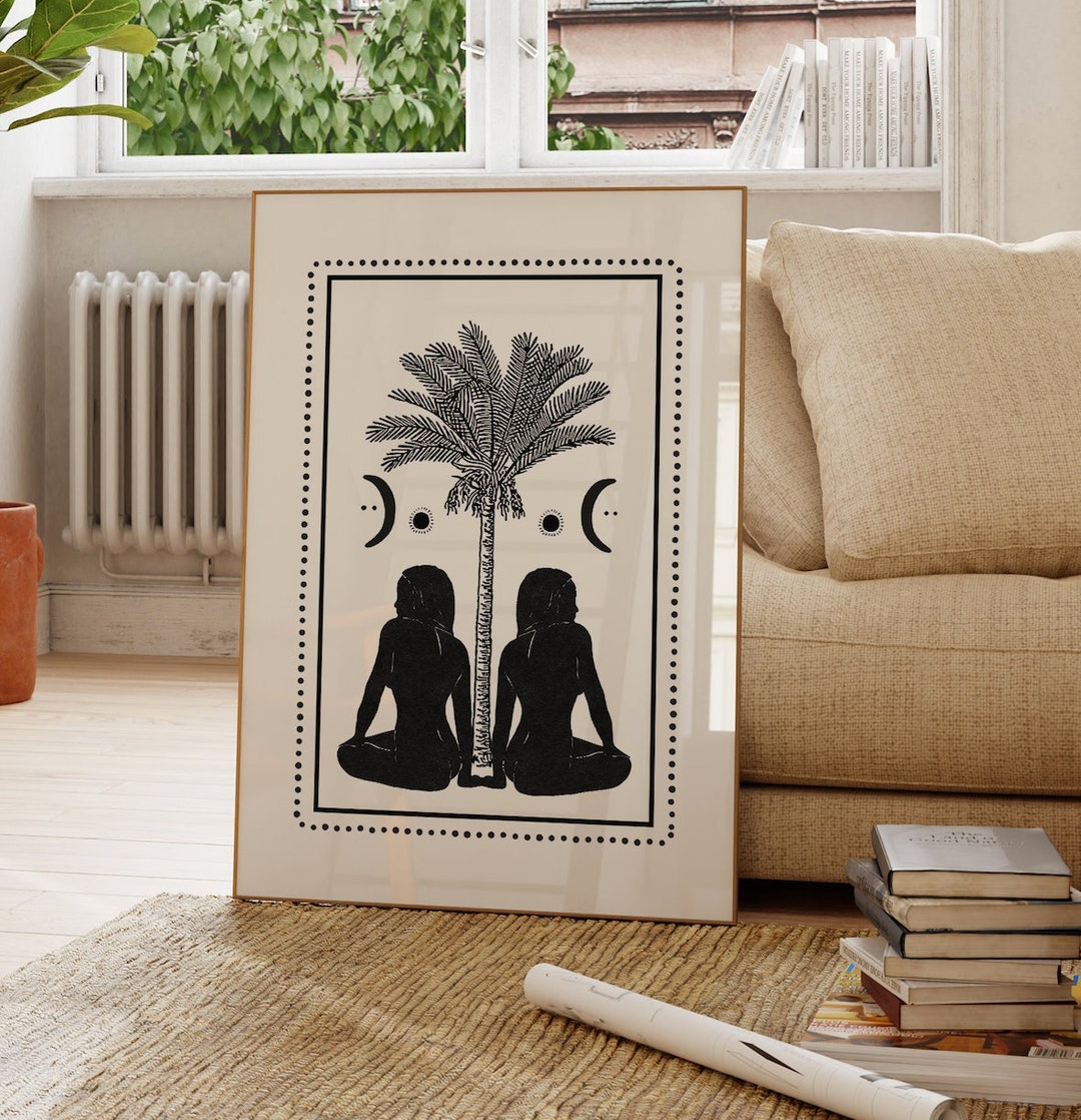 Boho Palm Cosmic Goddess Art Print/ Digital Download/ Printable Art ...