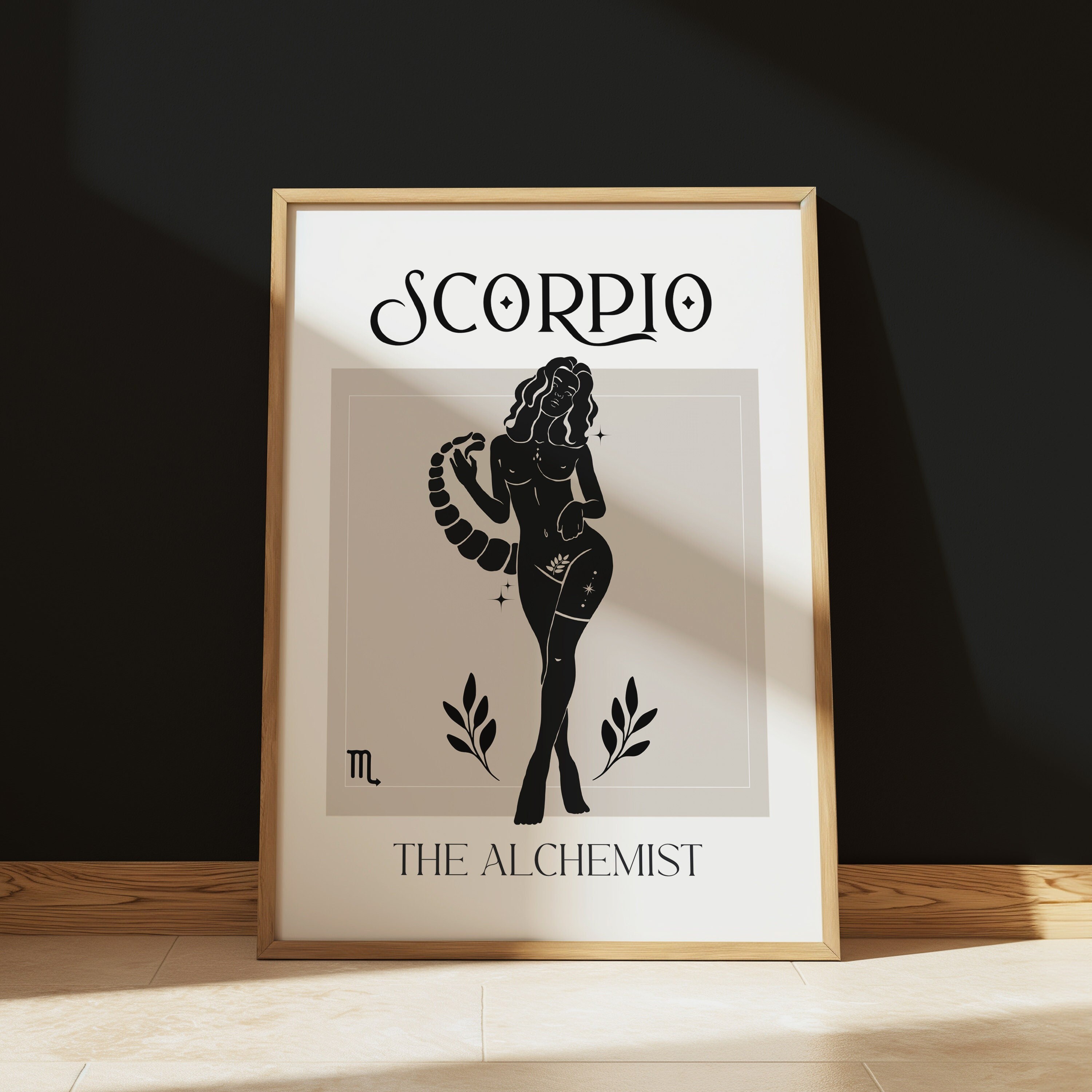 Scorpio Zodiac Goddess Wall Art Poster/printable Zodiac Art/printable ...