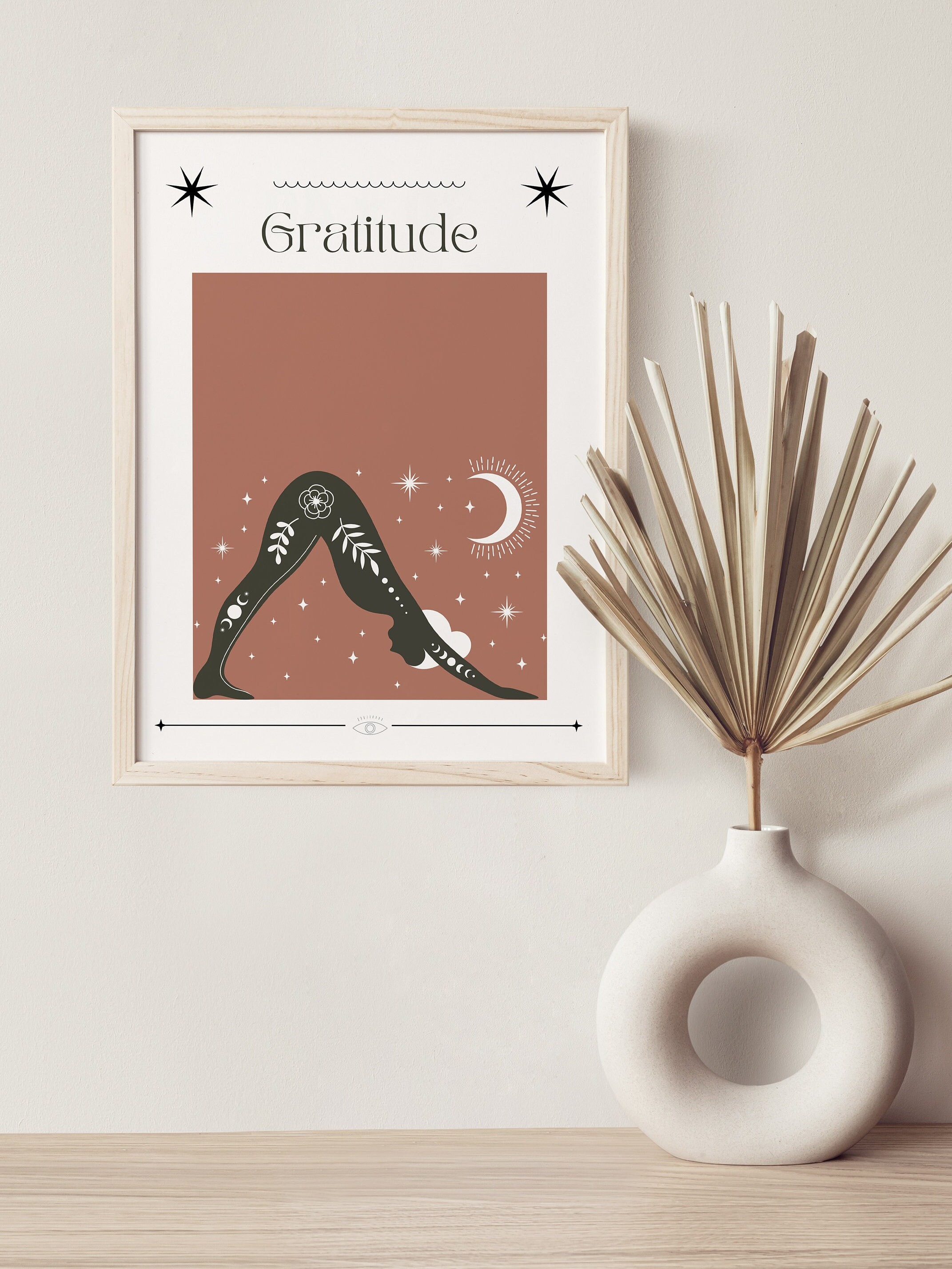 Cosmic Yoga Pose Sequence Art Set of 3/yoga Pose Art Poster/art for ...