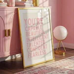 You Are Affirmation Print - Printable Wall Art - Self Love Wall Art ...