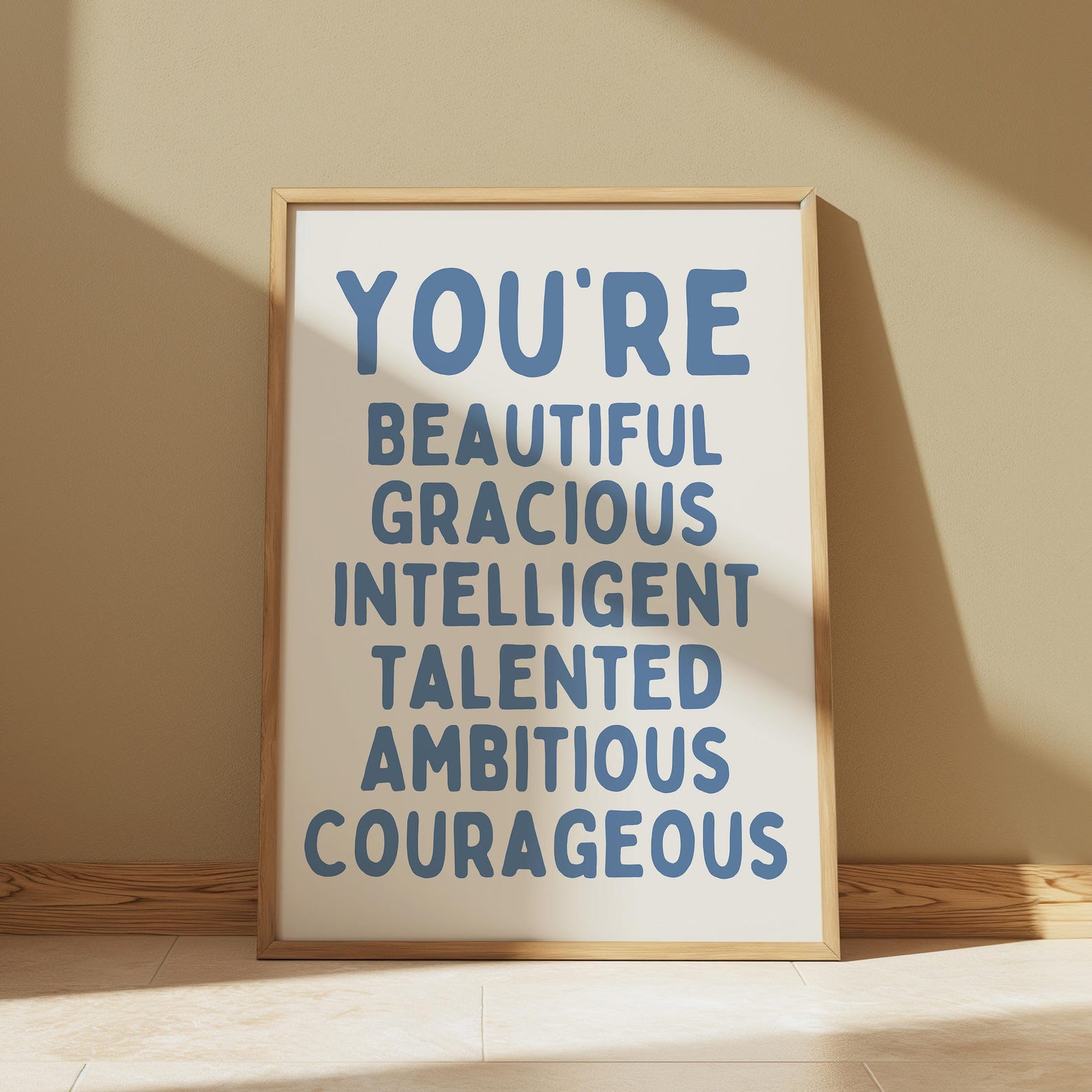 You Are Affirmation Art Poster - Printable Wall Art - Minimalist ...