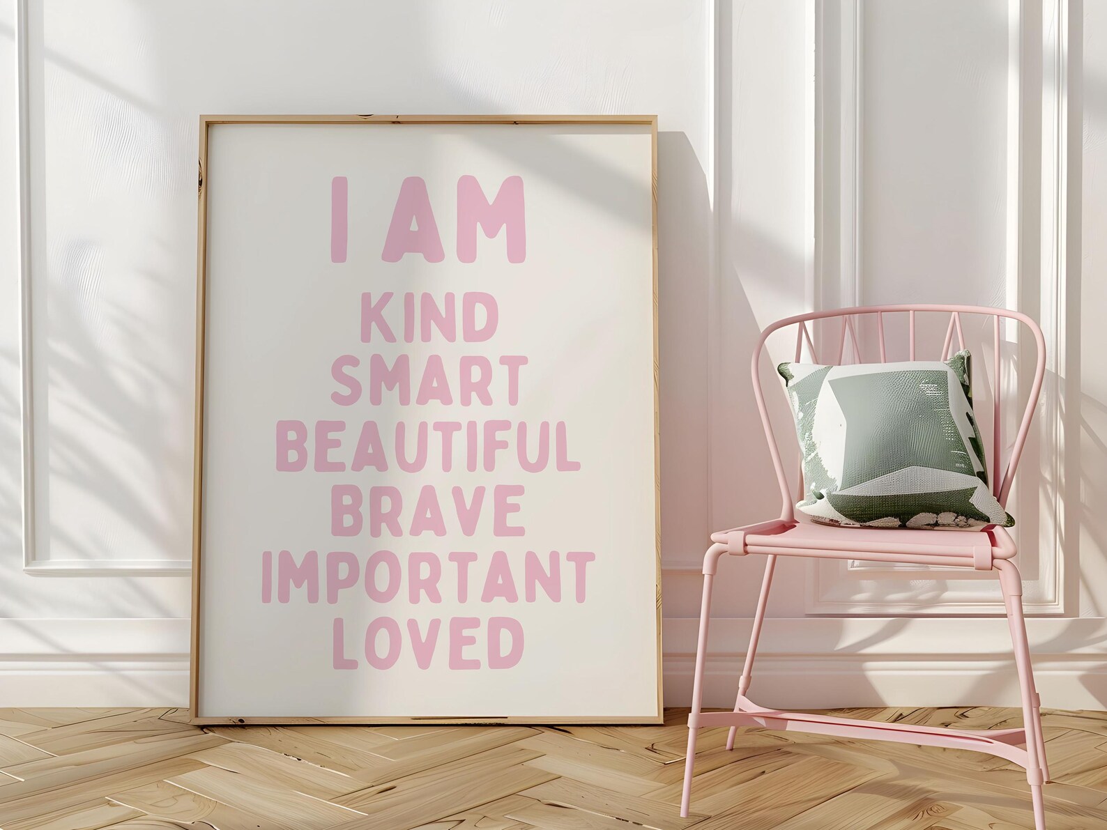 I Am Affirmation Print - Printable Wall Art - Self Love Wall Art - Cute ...
