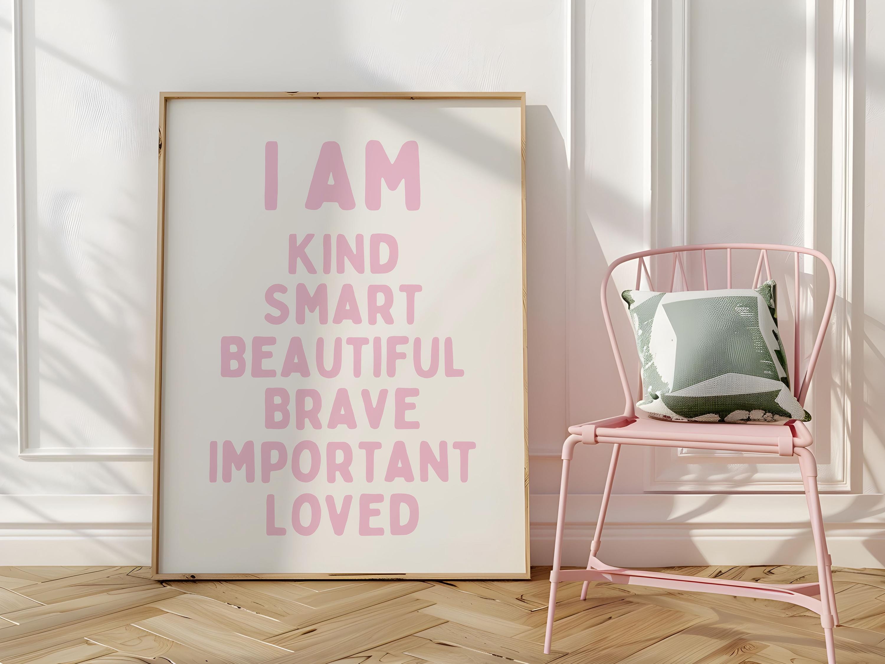 I Am Affirmation Print - Printable Wall Art - Self Love Wall Art - Cute ...