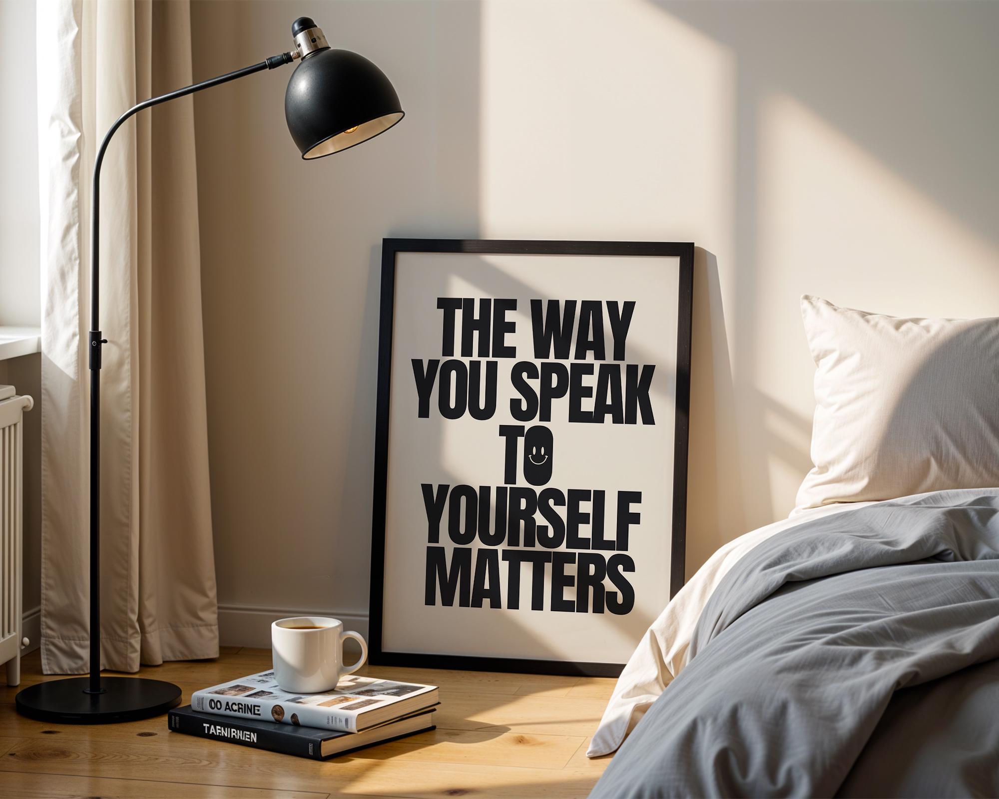 The Way You Speak to Yourself Matters Poster - Printable Wall Art - Art ...