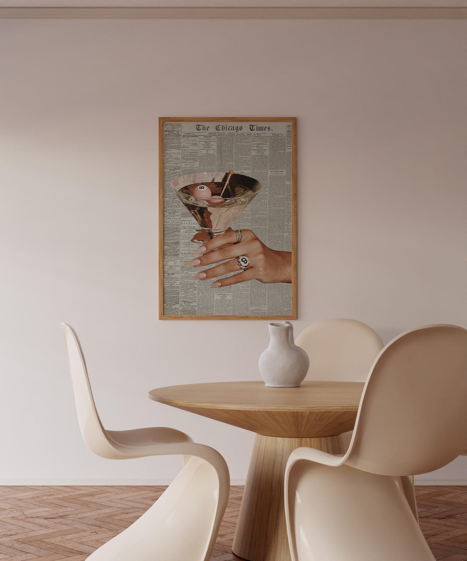 Pink Retro 8- Ball Cocktail Print | 8-ball Art | Cocktail | Retro ...