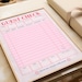 Blank Guest Check Print – Pink Guest Check Poster, Retro Art Print ...