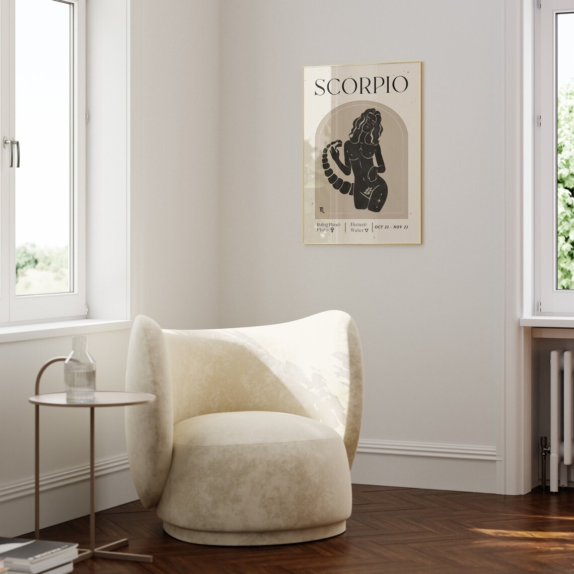 Scorpio Zodiac Goddess Wall Art Poster/printable Zodiac Art/printable ...