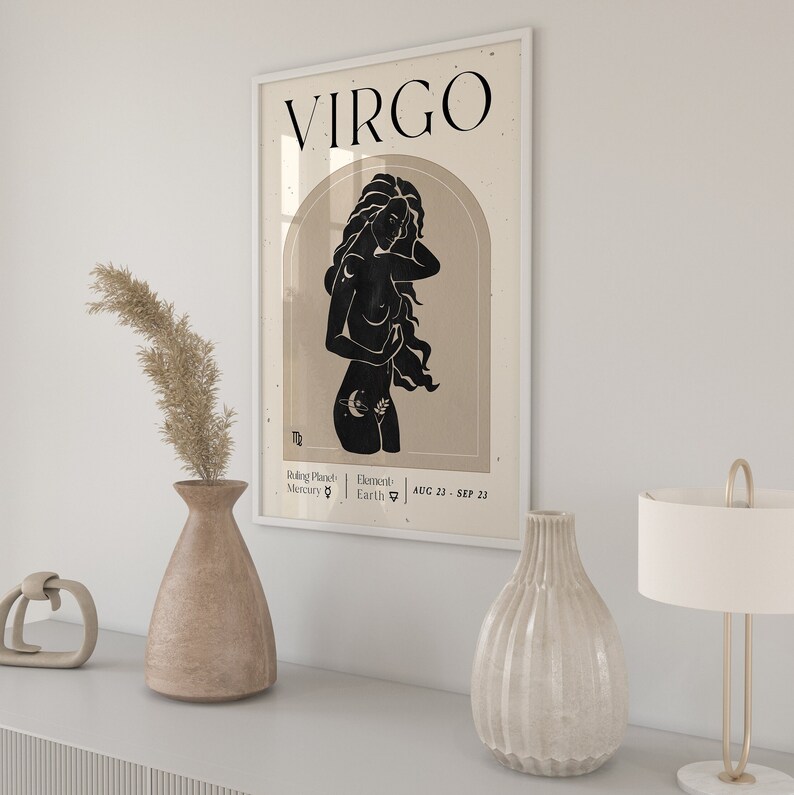 Virgo Zodiac Goddess Wall Art Poster/printable Zodiac - Etsy