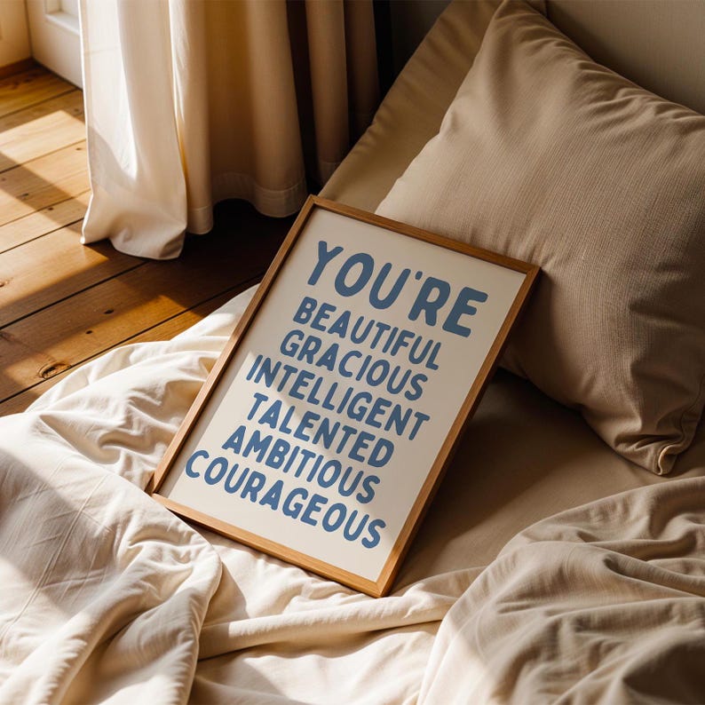 You Are Affirmation Art Poster - Printable Wall Art - Minimalist ...