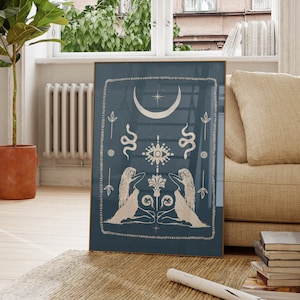 Blue Moon Goddesses Art Print - Feminine Energy Art -spirituality ...