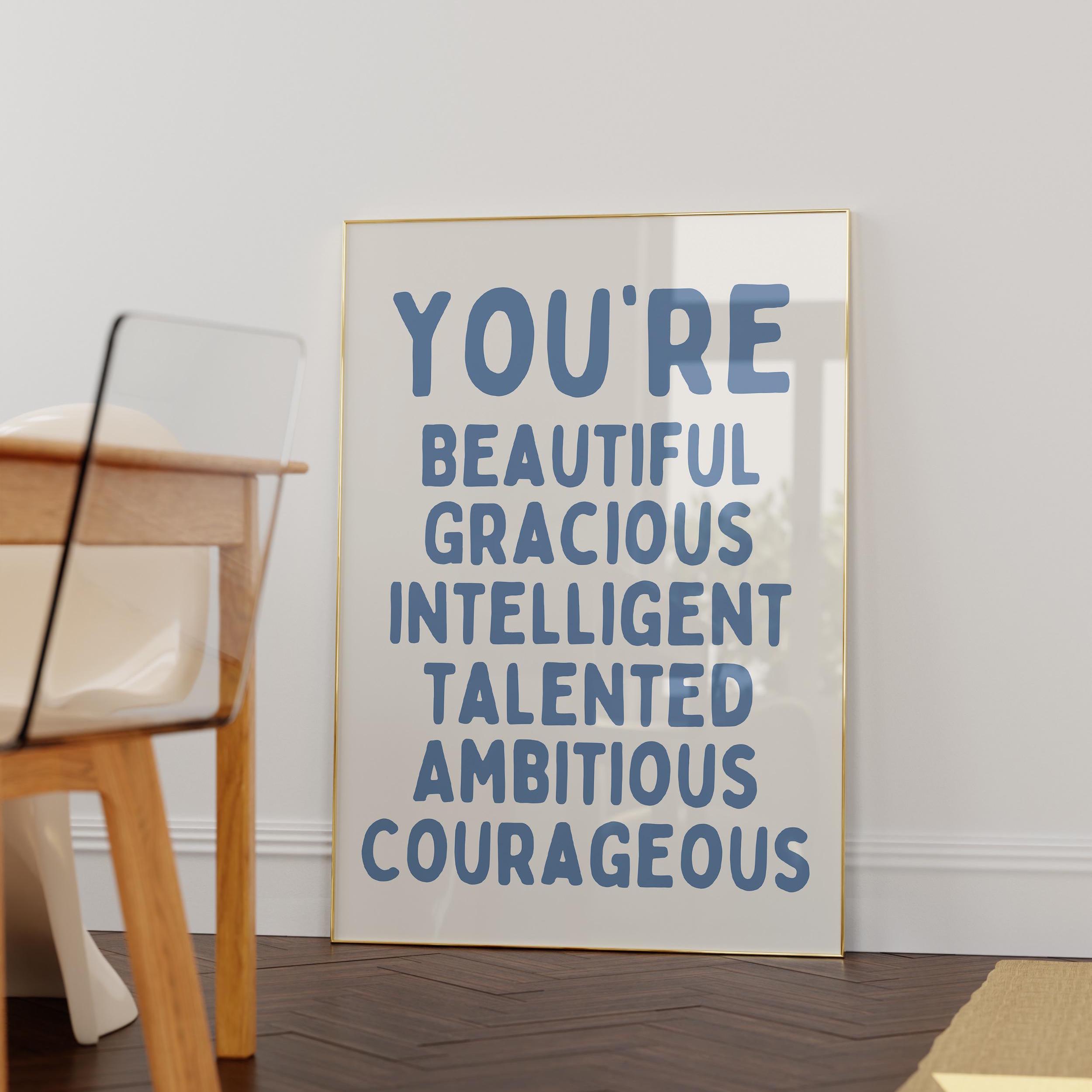 You Are Affirmation Art Poster - Printable Wall Art - Minimalist ...