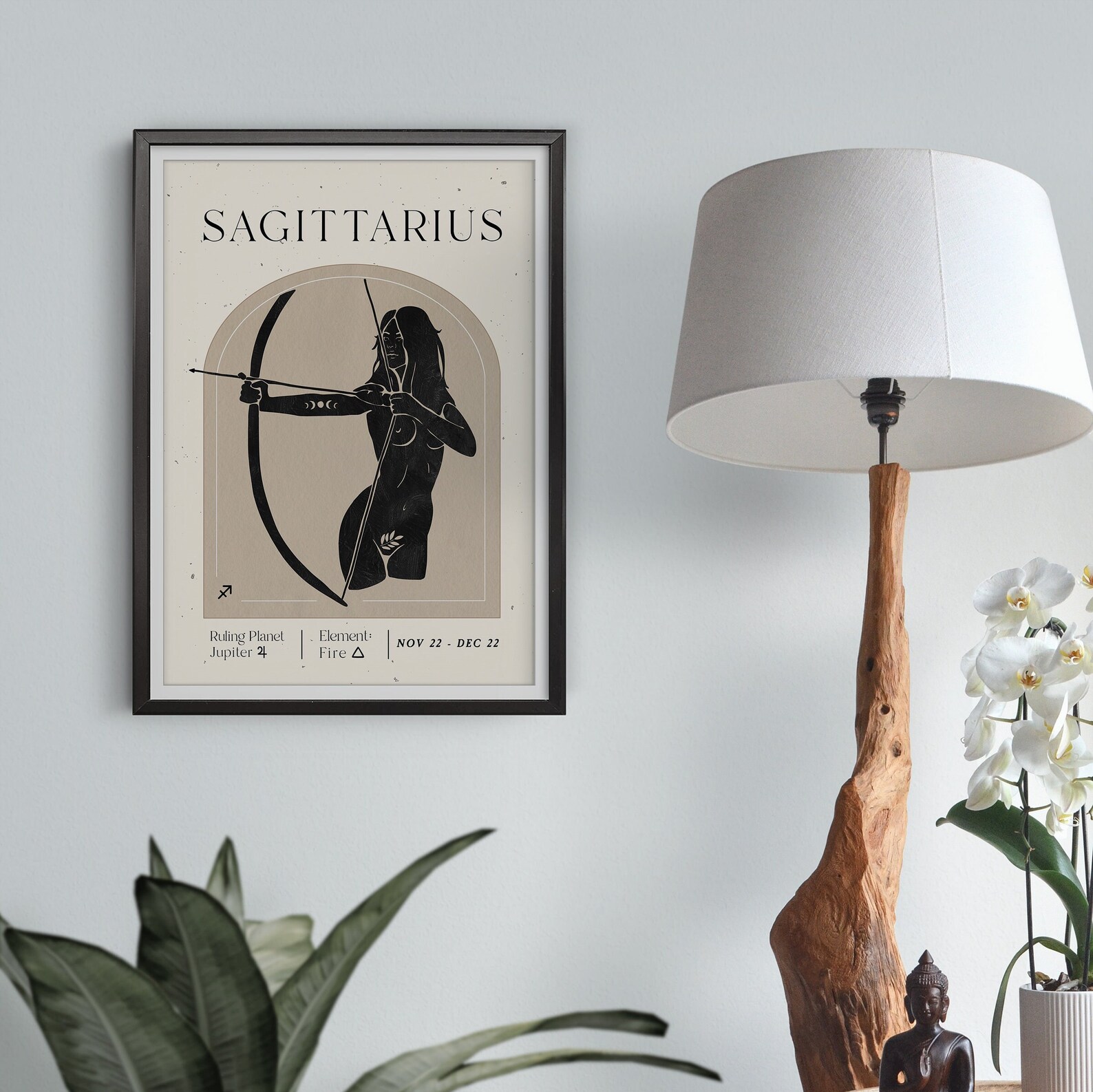 Sagittarius Zodiac Goddess Wall Art Poster/printable Zodiac Art ...