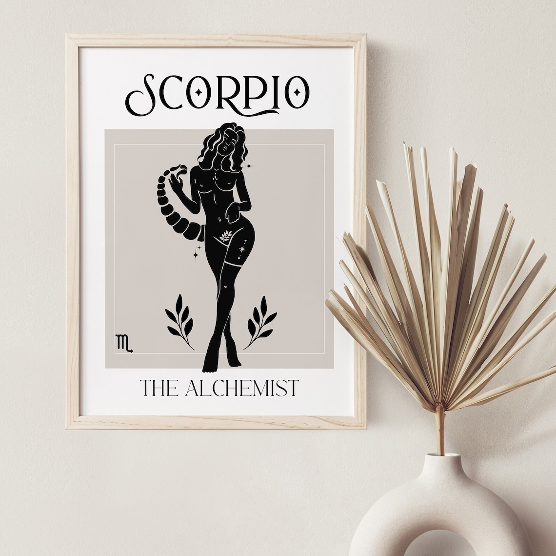 Scorpio Zodiac Goddess Wall Art Poster/printable Zodiac Art/printable ...