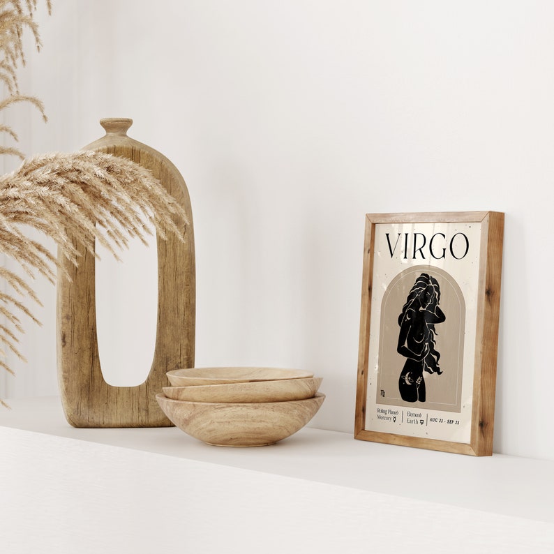 Virgo Zodiac Goddess Wall Art Poster/printable Zodiac Art/printable ...
