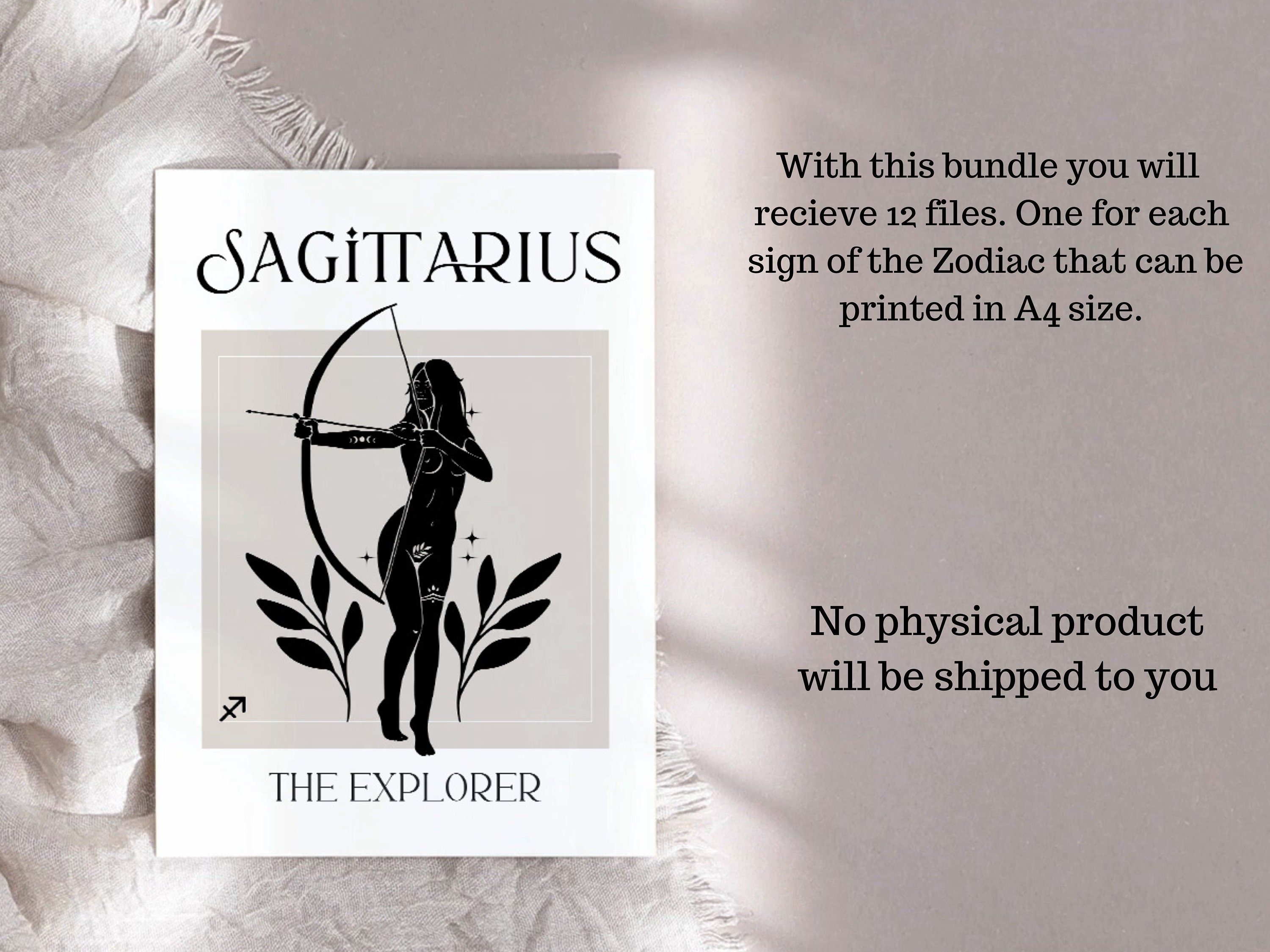 12 Zodiac Goddess Wall Art Bundle/printable Zodiac Art/sun Sign ...