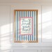 Don't Forget Your Keys Striped Poster - Art for Entryway - Housewarming ...