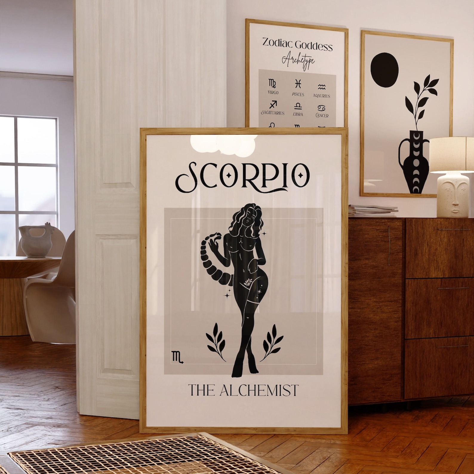 Scorpio Zodiac Goddess Wall Art Poster/printable Zodiac Art/printable ...