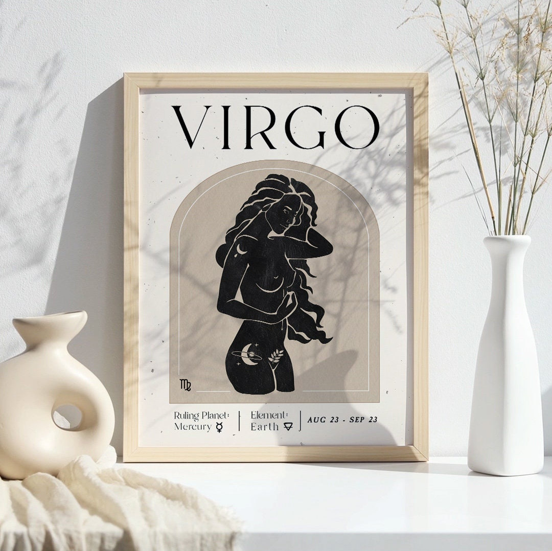 Virgo Zodiac Goddess Wall Art Poster/printable Zodiac - Etsy