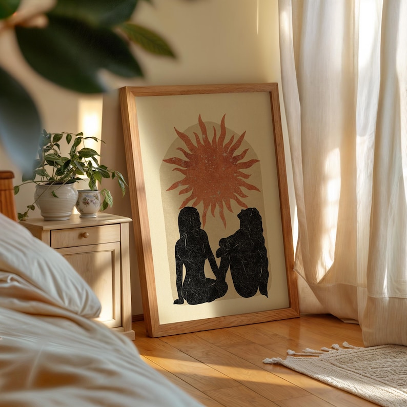 Cosmic Sisterhood Artwork - Witchy Wall Decor - Spiritual Artwork ...