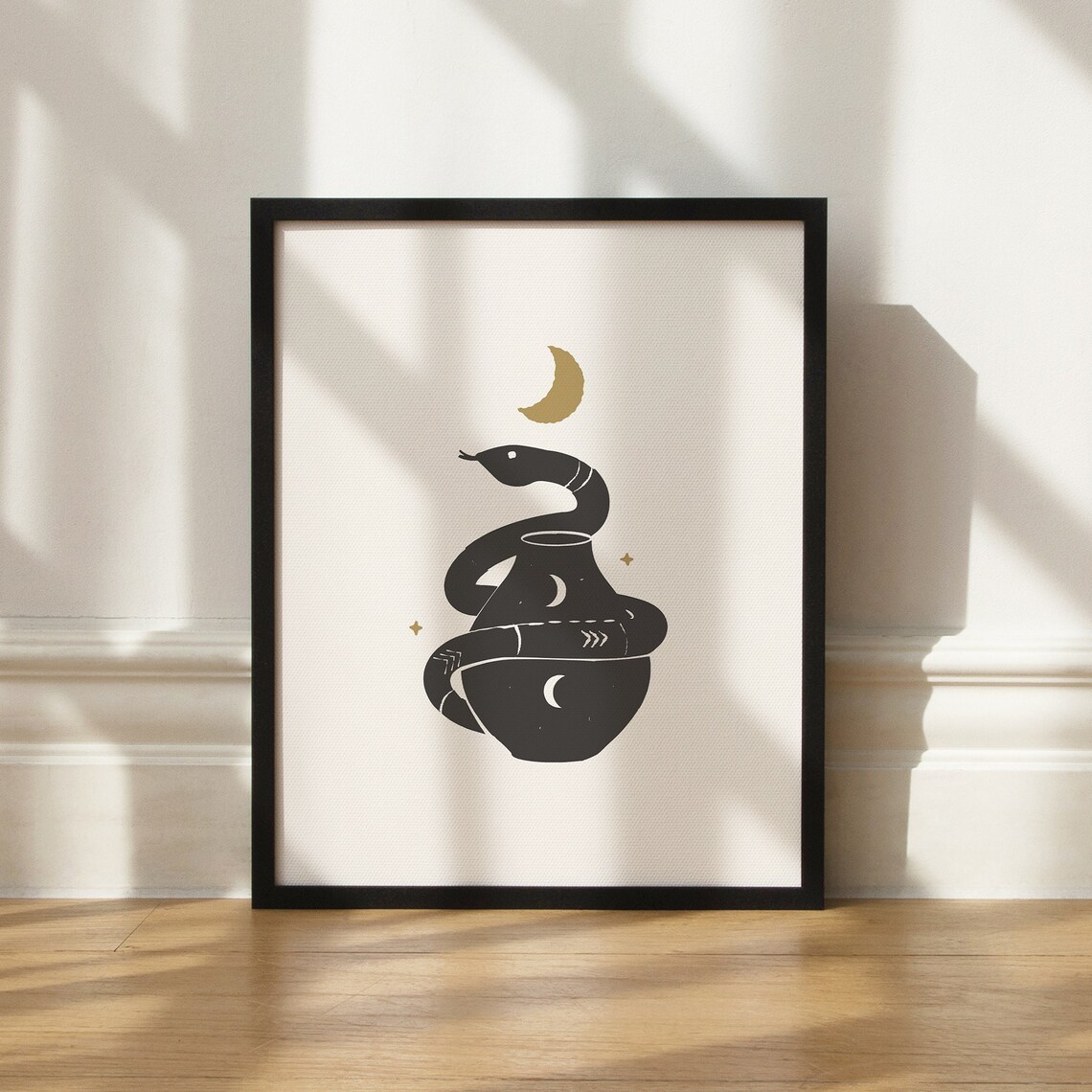 Mystic Snake Vase Art Print/ Printable Wall Art/boho Wall - Etsy