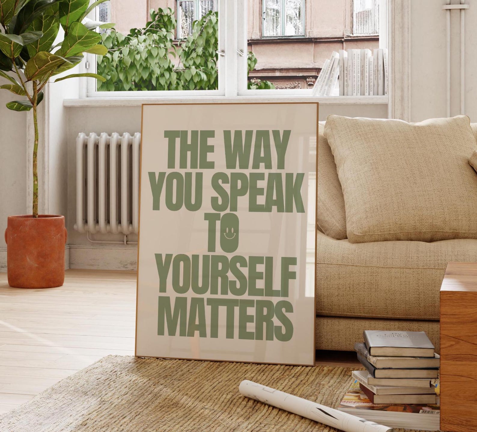 The Way You Speak to Yourself Matters Poster -printable Wall Art - Sage ...