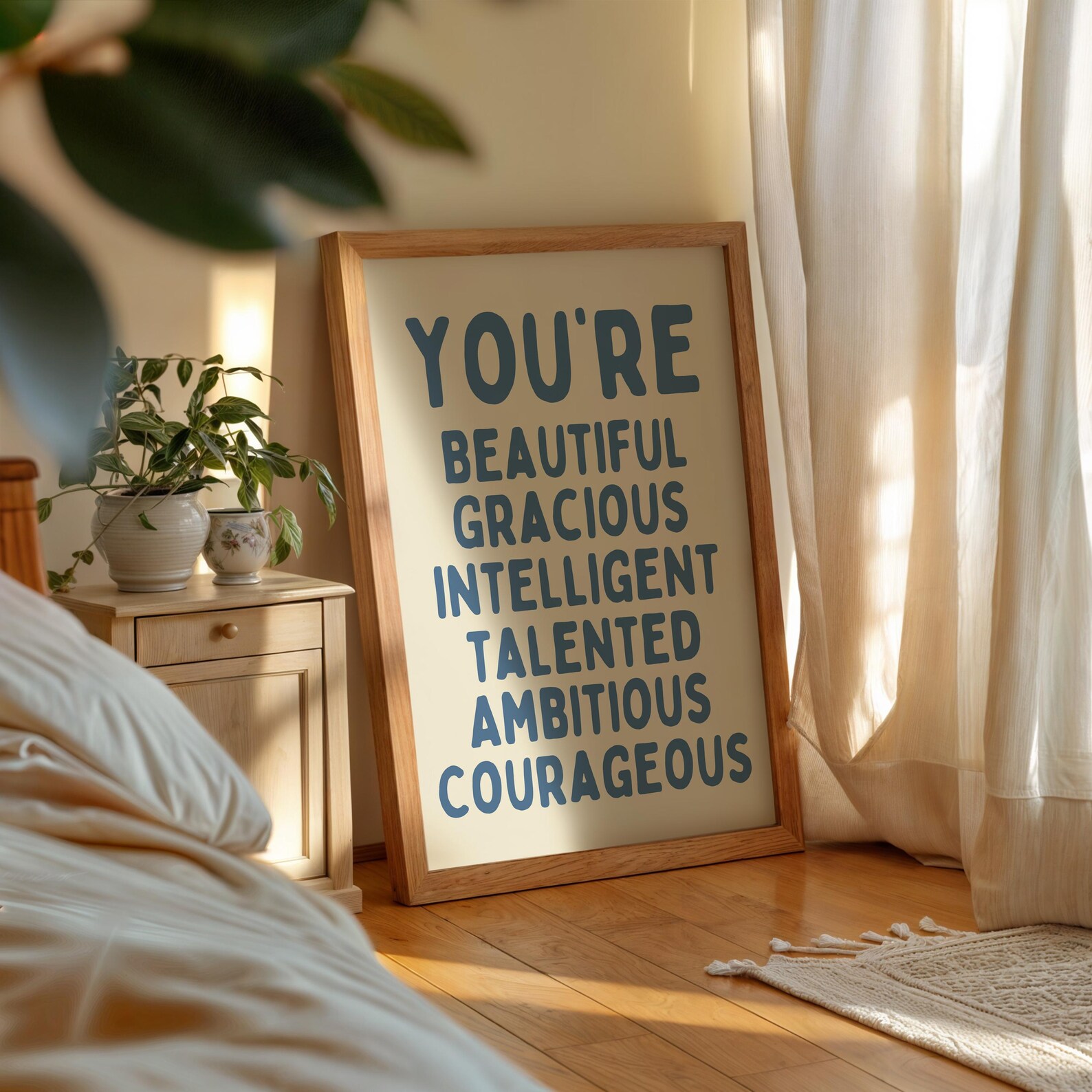 You Are Affirmation Art Poster - Printable Wall Art - Minimalist ...