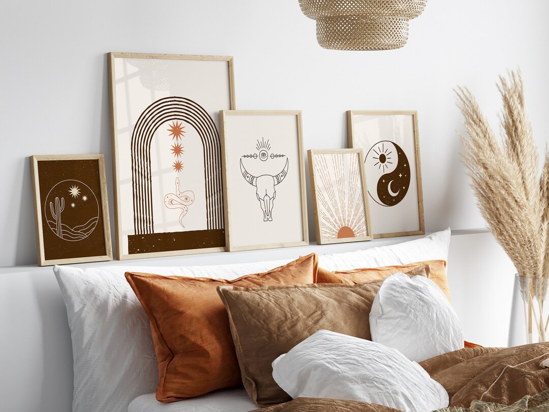 Desert Boho Printable Art Set of 5/boho Wall Decor/wall Hanging/boho ...