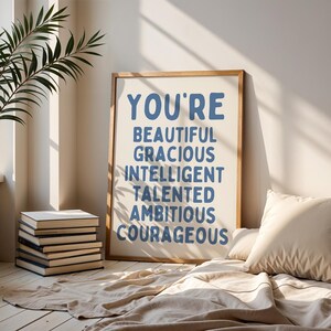 You Are Affirmation Art Poster - Printable Wall Art - Minimalist ...