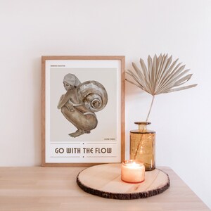 Slow Down Art Print, Snail Art, Inspirational Wall Art, Typography ...