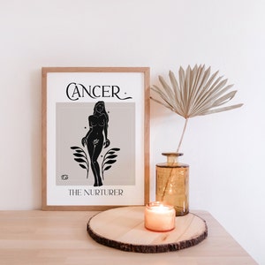 Cancer Zodiac Goddess Wall Art Poster/printable Zodiac Art/printable ...