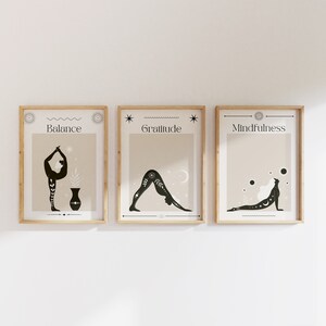 Yoga Pose Mantra Series Wall Art Set of 3/yoga Pose Art Poster/art for ...