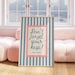 Don't Forget Your Keys Striped Poster - Art for Entryway - Housewarming ...