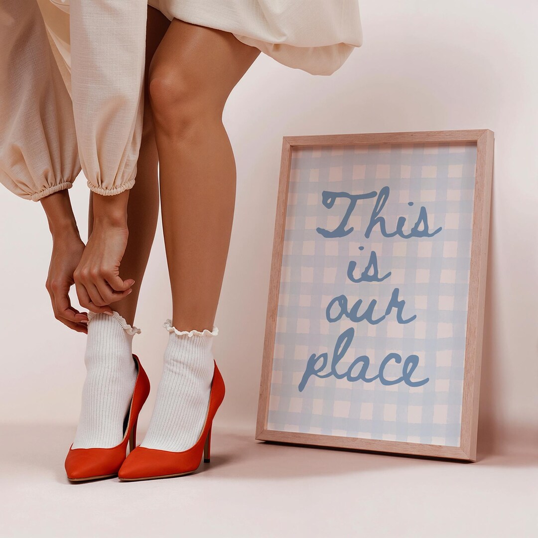 This is Our Place Art Poster - Printable Art - Plaid Preppy Print ...