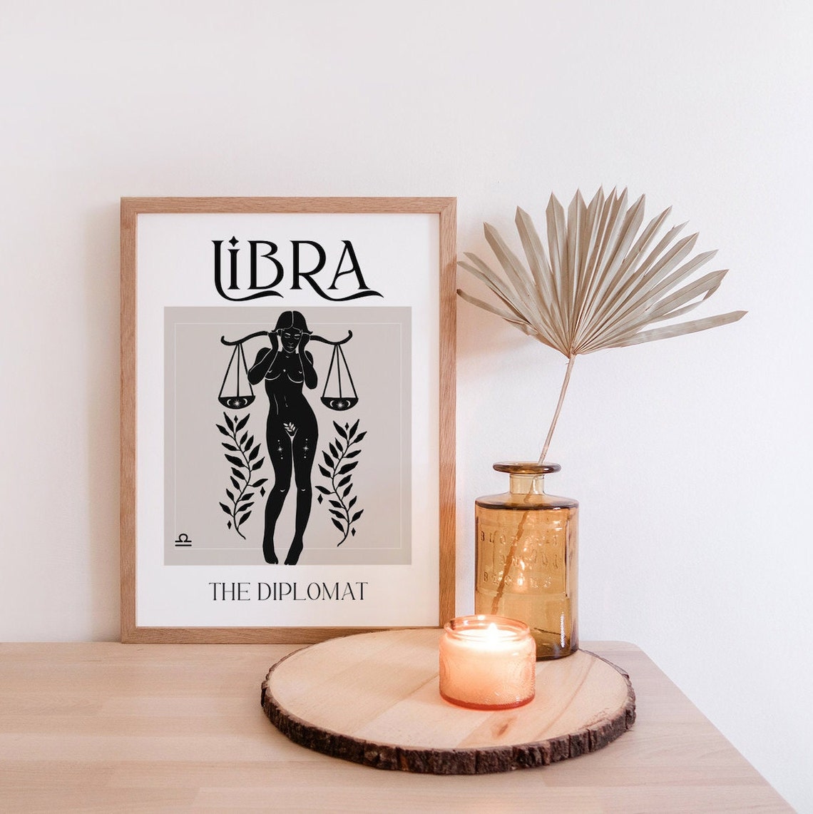 Libra Zodiac Goddess Wall Art Poster/printable Zodiac Art/printable ...