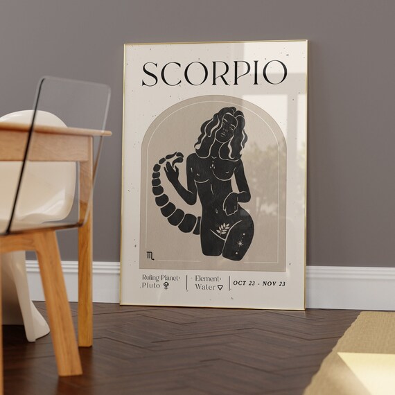 Scorpio Zodiac Goddess Wall Art Poster/printable Zodiac - Etsy