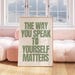 The Way You Speak to Yourself Matters Poster -printable Wall Art - Sage ...