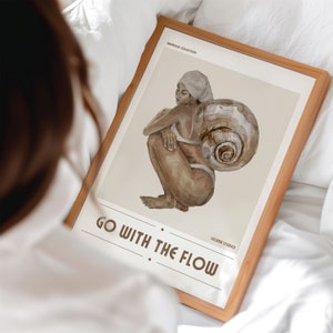 Slow Down Art Print, Snail Art, Inspirational Wall Art, Typography ...