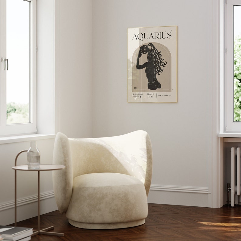 Aquarius Zodiac Goddess Wall Art Poster/printable Zodiac - Etsy