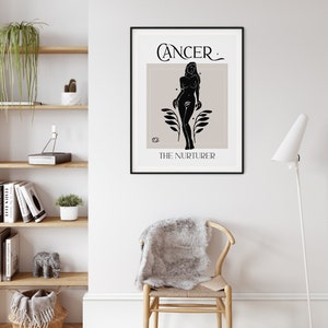 Cancer Zodiac Goddess Wall Art Poster/printable Zodiac Art/printable ...