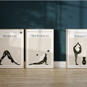 Yoga Pose Mantra Series Wall Art Set of 3/yoga Pose Art Poster/art for ...