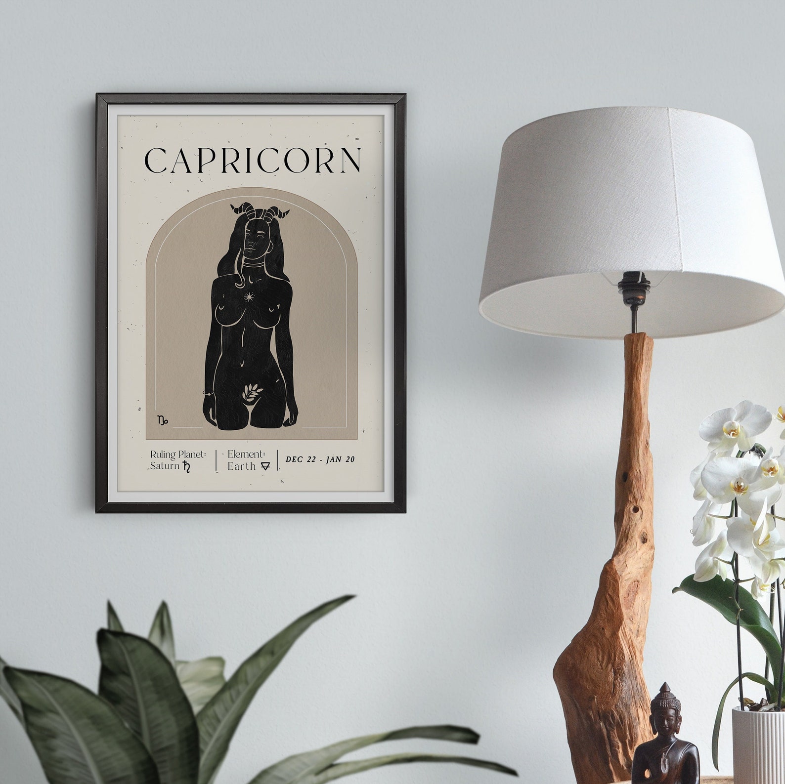 Capricorn Zodiac Goddess Wall Art Poster/printable Zodiac - Etsy