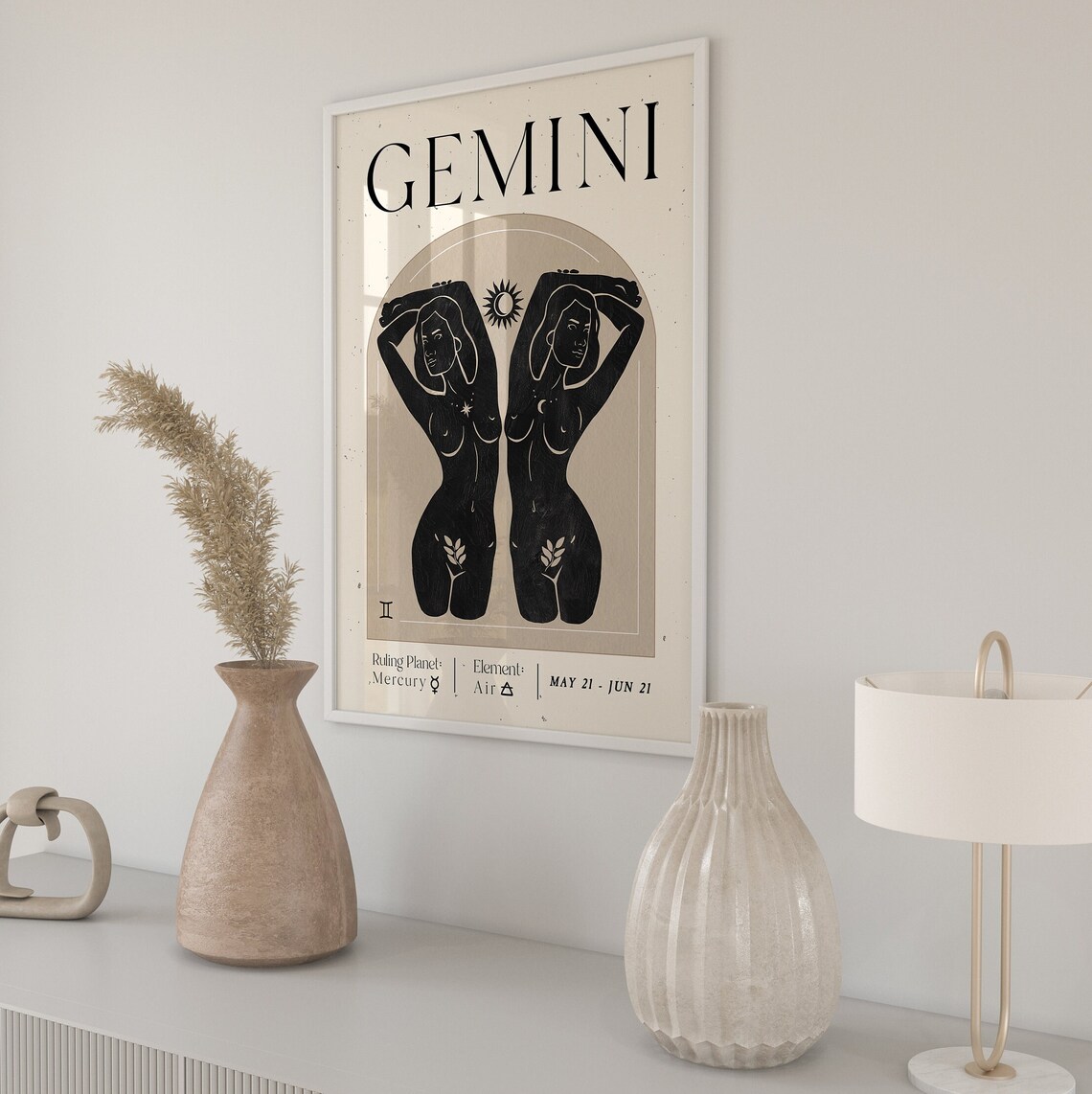 Gemini Zodiac Goddess Wall Art Poster/printable Zodiac - Etsy