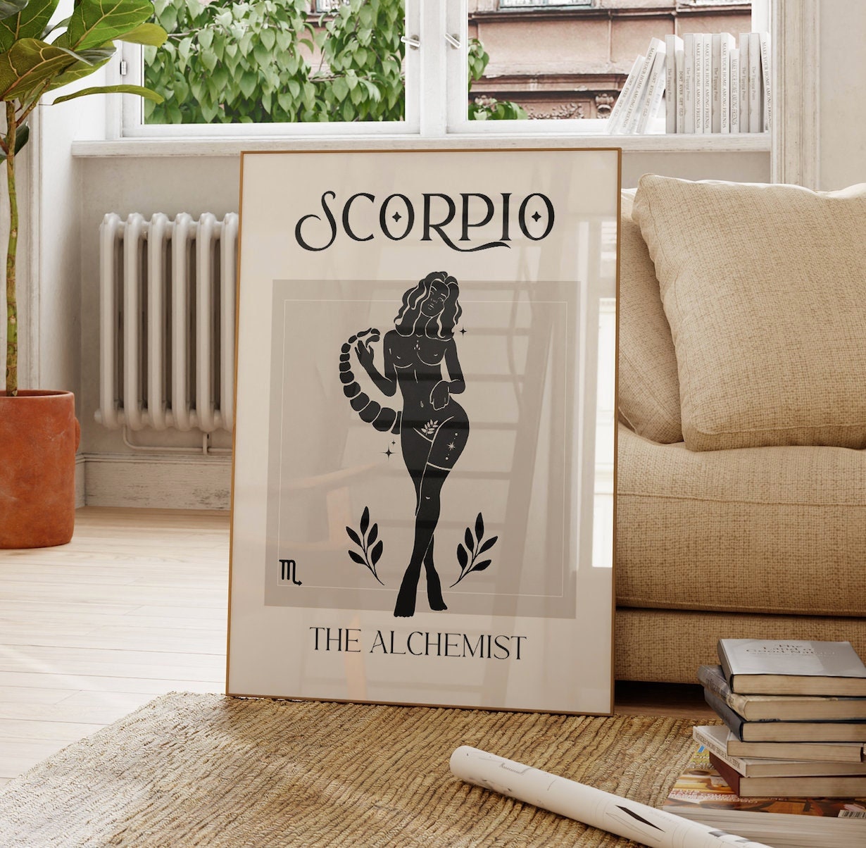 Scorpio Zodiac Goddess Wall Art Poster/printable Zodiac Art/printable ...