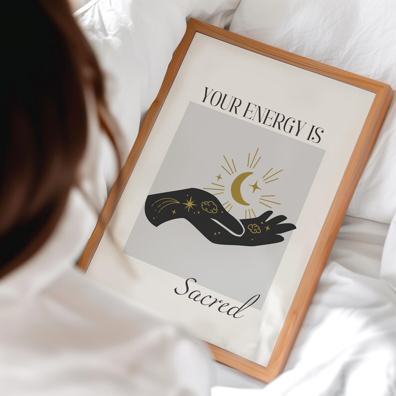 Your Energy is Sacred Typography Print - Spiritual Quote Poster ...