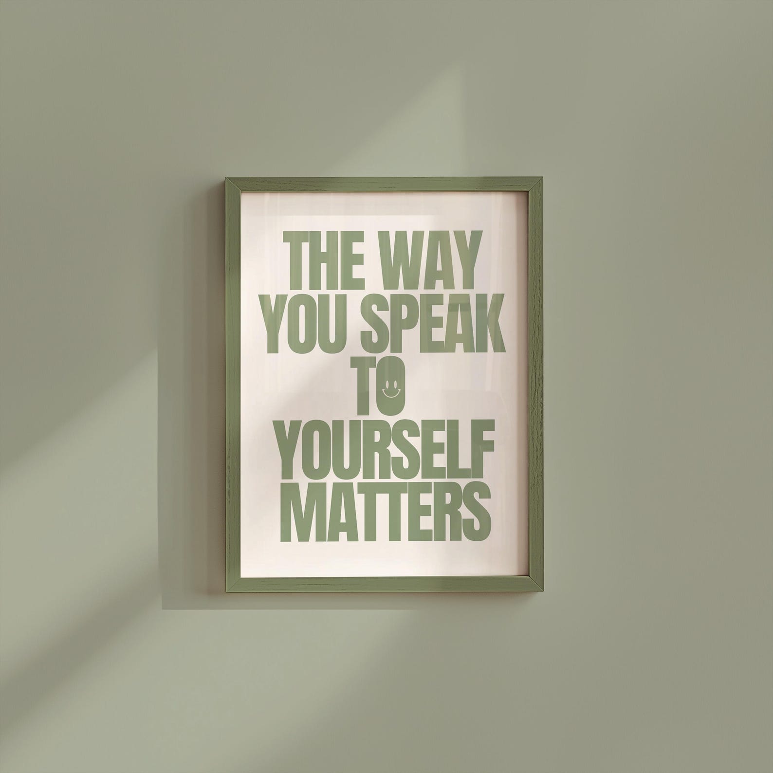 The Way You Speak to Yourself Matters Poster -printable Wall Art - Sage ...