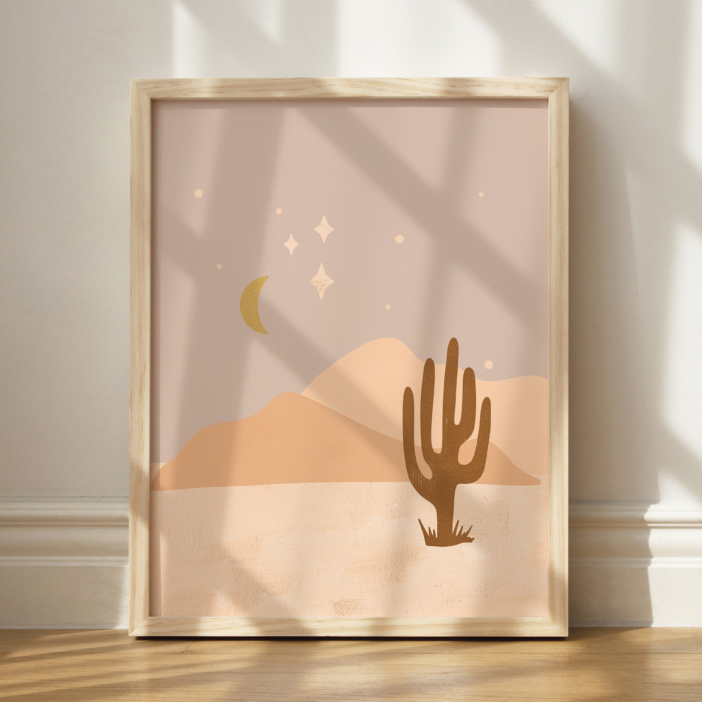 Boho Desert Landscape Art Print Poster/printable Art Print Poster/boho ...